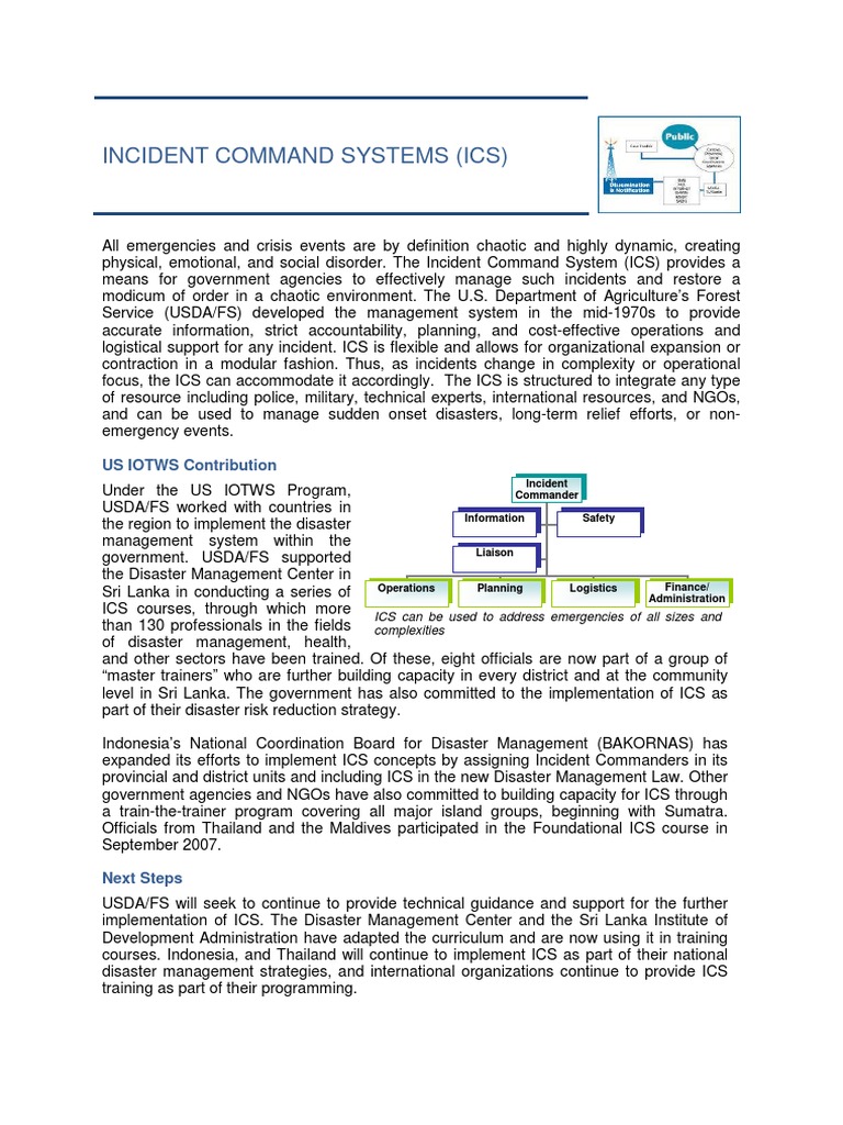 Activity Overview ICS | PDF | Incident Command System | Emergency ...