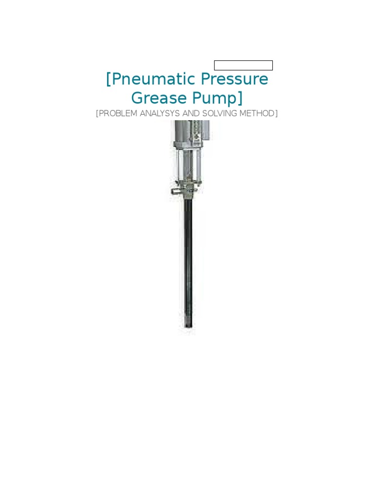 Pneumatic Pressure Pump | PDF | Pneumatics | Pump