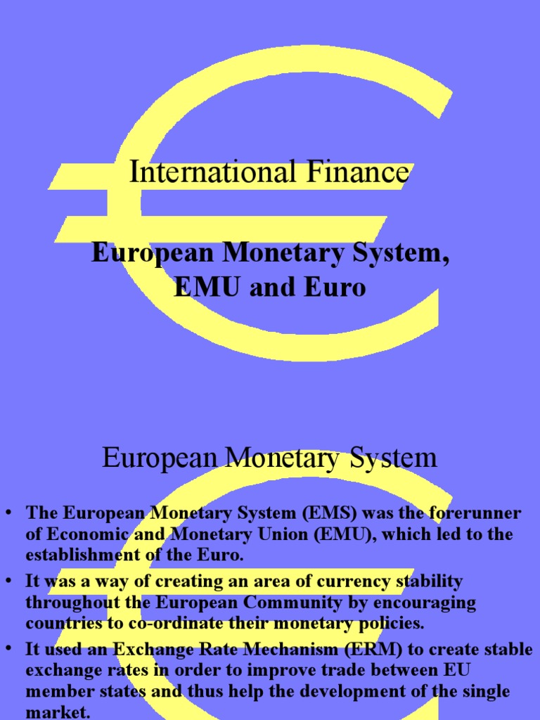 Ems, Emu and Euro | PDF | European Exchange Rate Mechanism | Euro