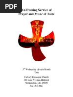 Taizé Prayer Flow Guide | PDF | Religious Behaviour And Experience | Christian Behaviour And ...
