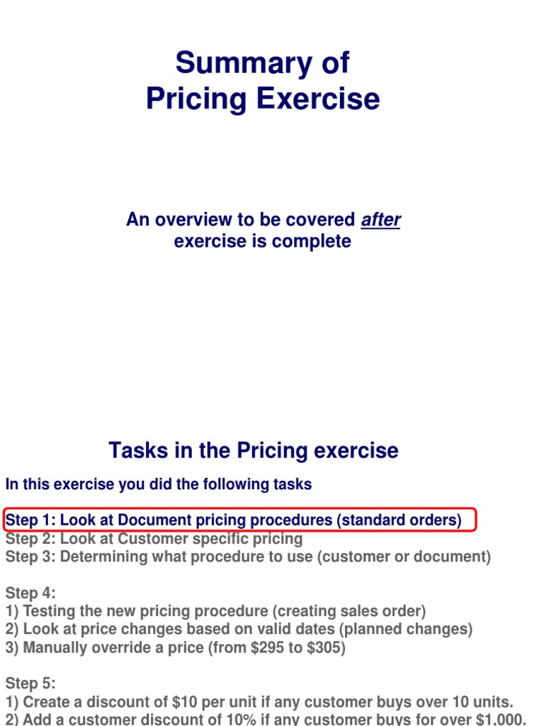 SAP Pricing Procedure Overview | PDF | Pricing | Discounts And Allowances
