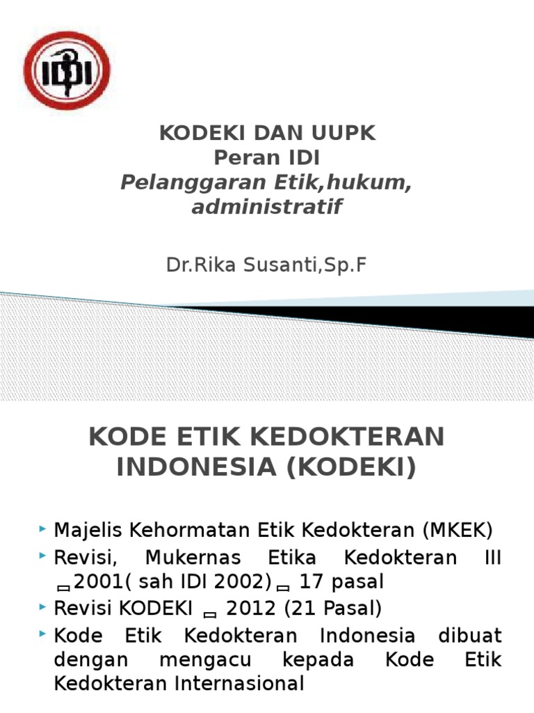 Kodeki Dan Uupk - Revisi 2012 | PDF | Kesehatan Holistik | Sains & Matematika