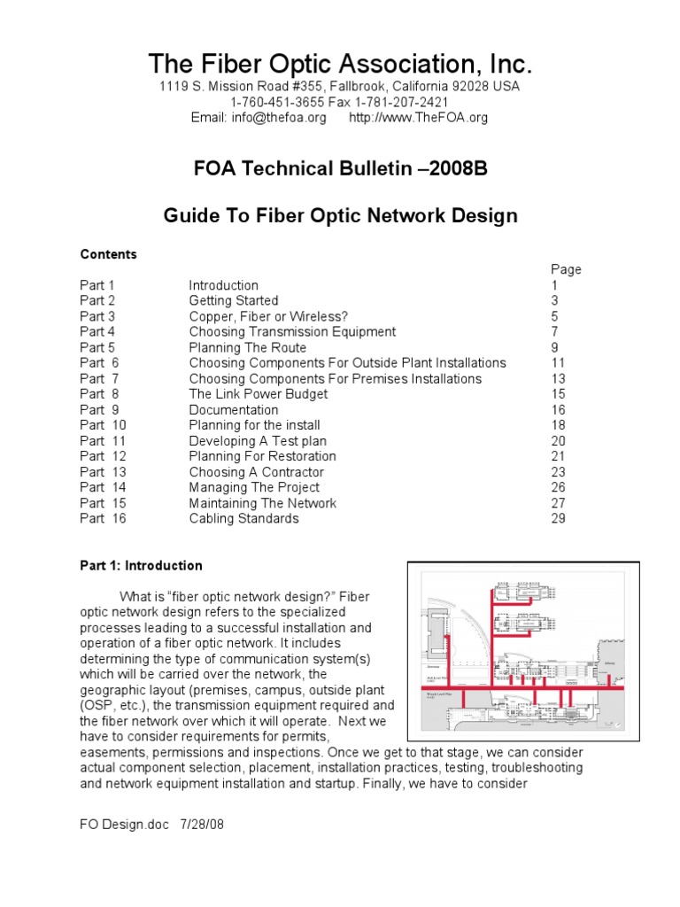 FOC Design | PDF | Optical Fiber | Computer Network