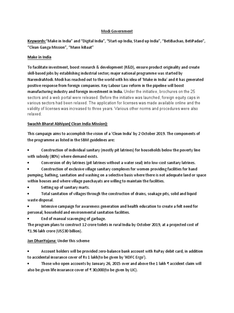 Modi Report Card | PDF | Economies | Investing