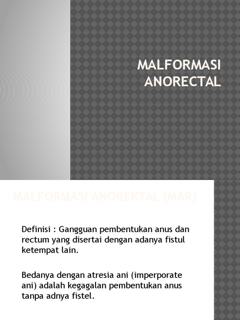 Malformasi Anorectal | PDF | Sains & Matematika