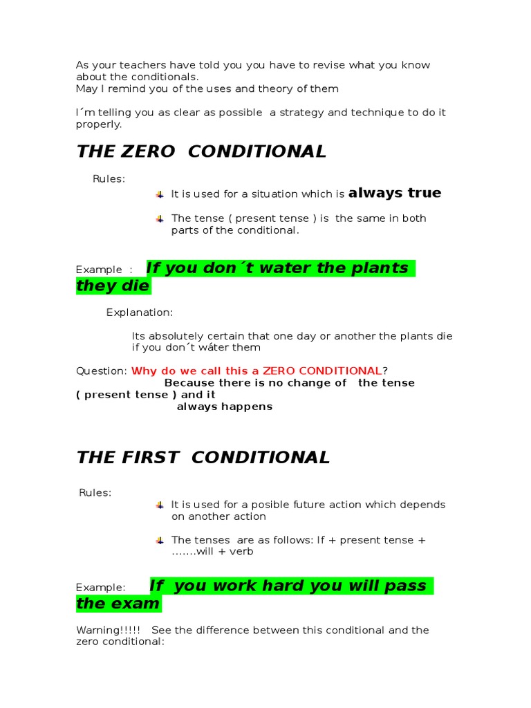 All Conditionals | PDF | Grammatical Tense | Linguistic Typology