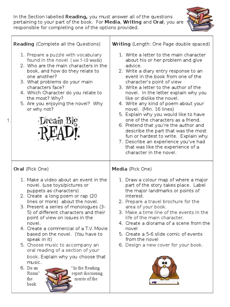 Independent Novel Study | PDF