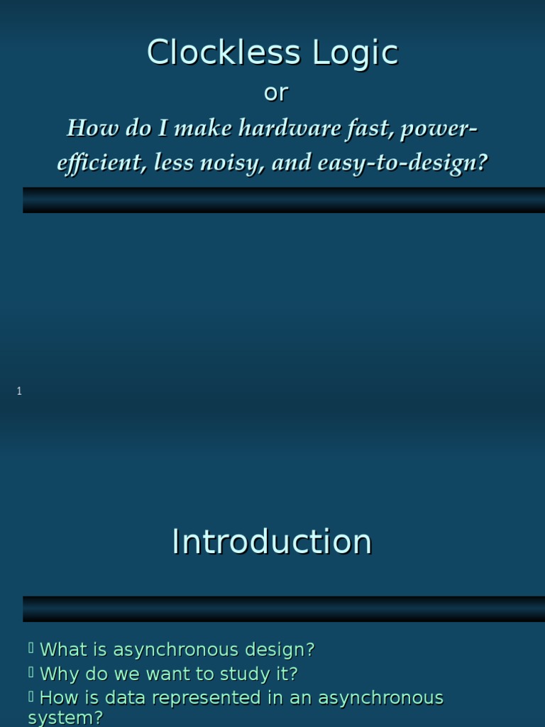 Clockless Chips | PDF | System On A Chip | Digital Electronics