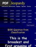 Classification Jeopardy Review | PDF | Scientific Classification | Nature