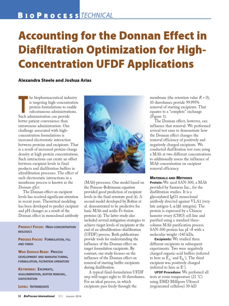 Accounting For The Donnan Effect in Diafiltration Optimization For High ...