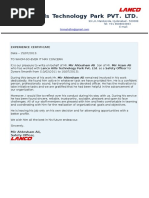 Hse Experience Certificate | PDF