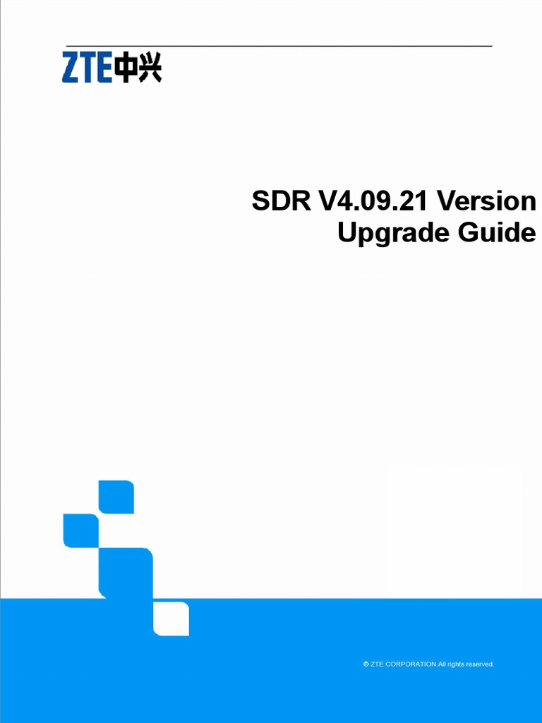 G - ST - SDR V4.09.21 Version Upgrade Guide - R1.1 | PDF | Trademark | Copyright
