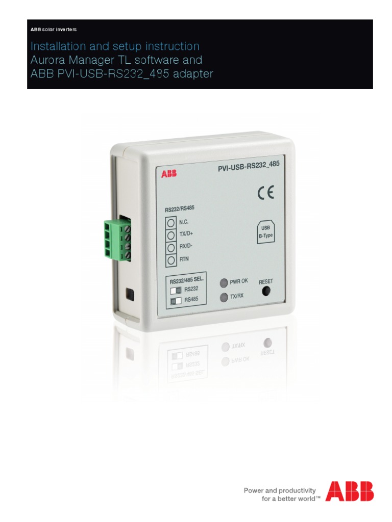 Installation Setup Instruction-Aurora Manager TL and PVI-USB-RS232 485 ...