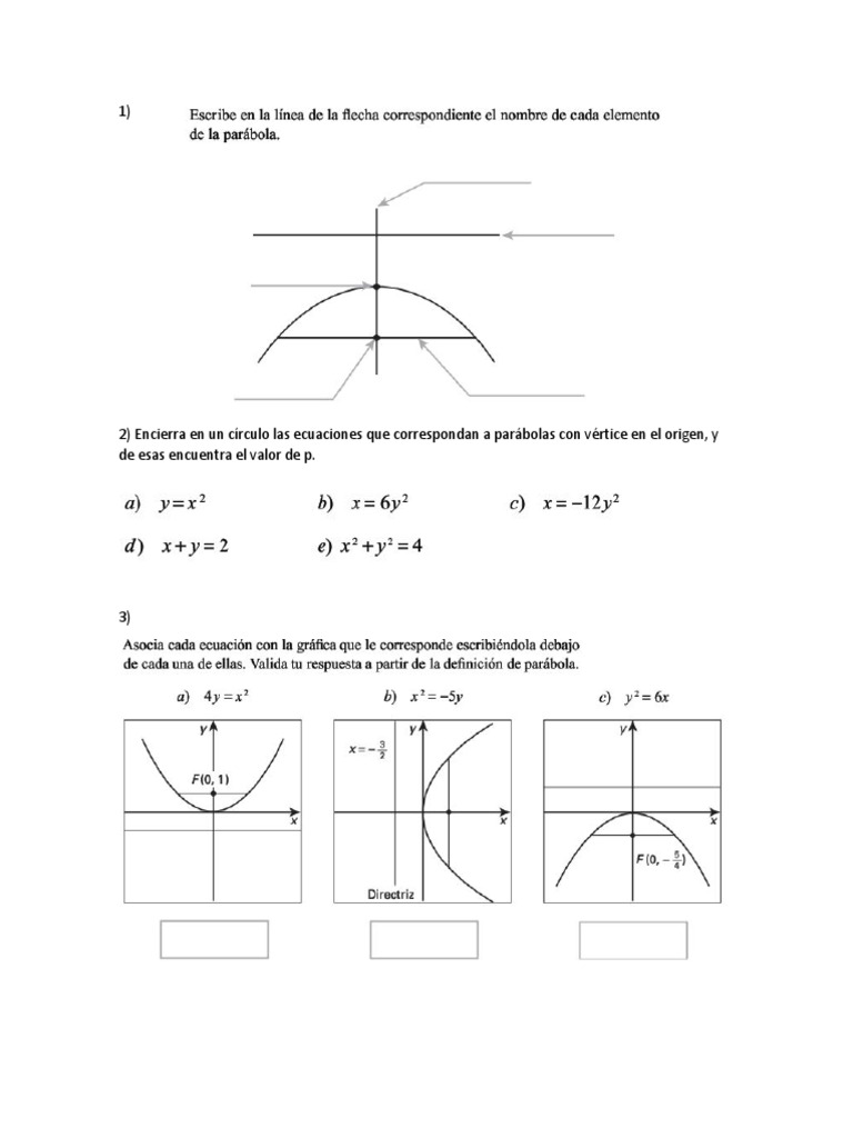 Ejercicios en Clase y Tarea para El Examen (3ros) | PDF