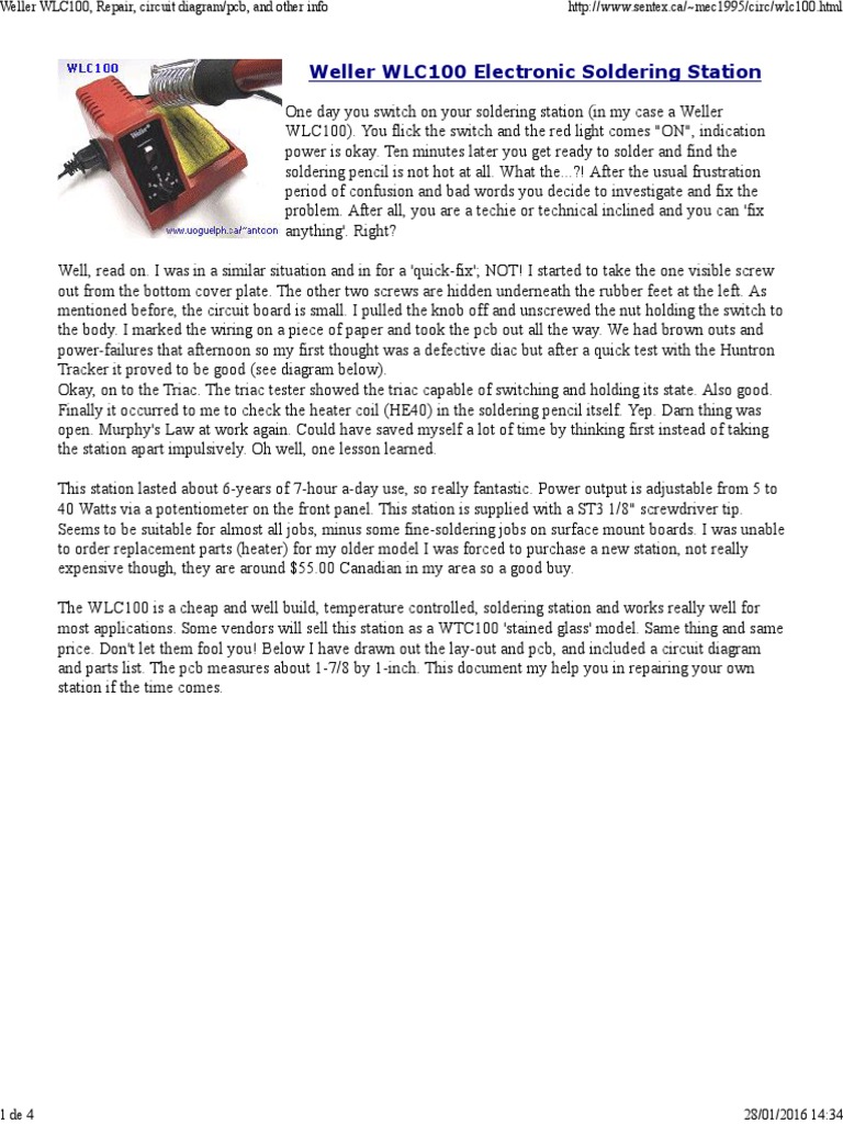Weller WLC100 Electronic Soldering Station | PDF | Printed Circuit ...