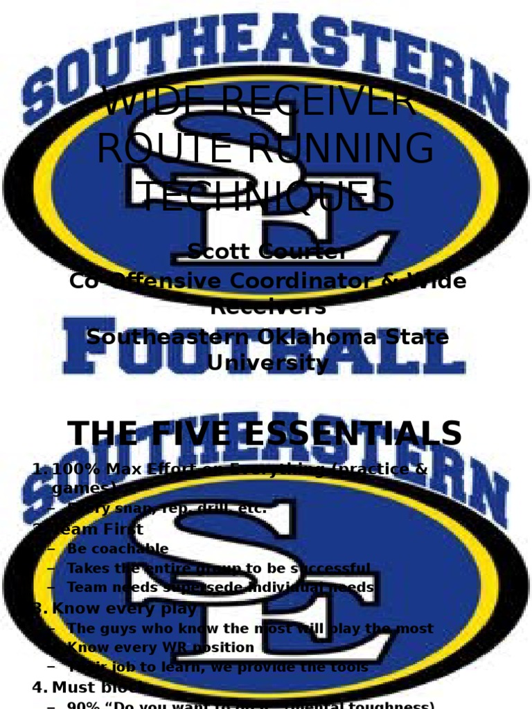 Wide Receiver Route Running Techniques | PDF | American Football ...