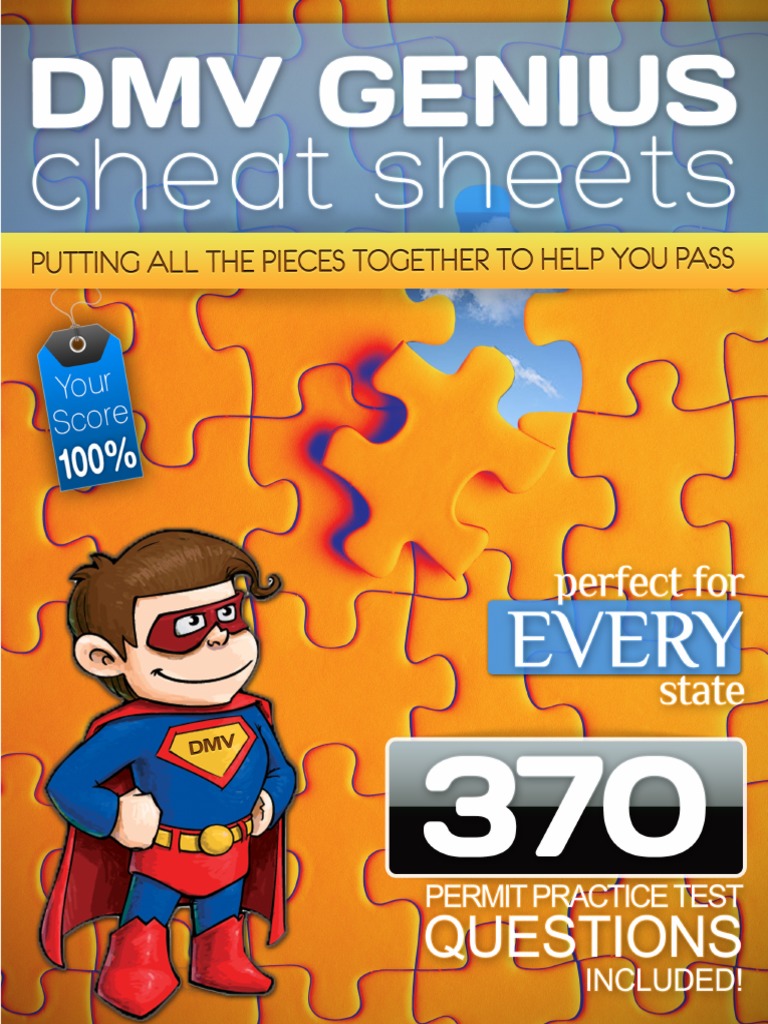 DMV Genius Cheat Sheets | PDF | Traffic | Pedestrian Crossing