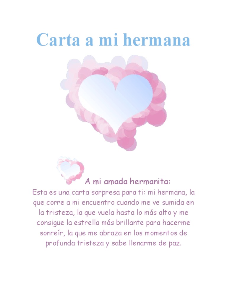 Carta A Mi Hermana Pdf