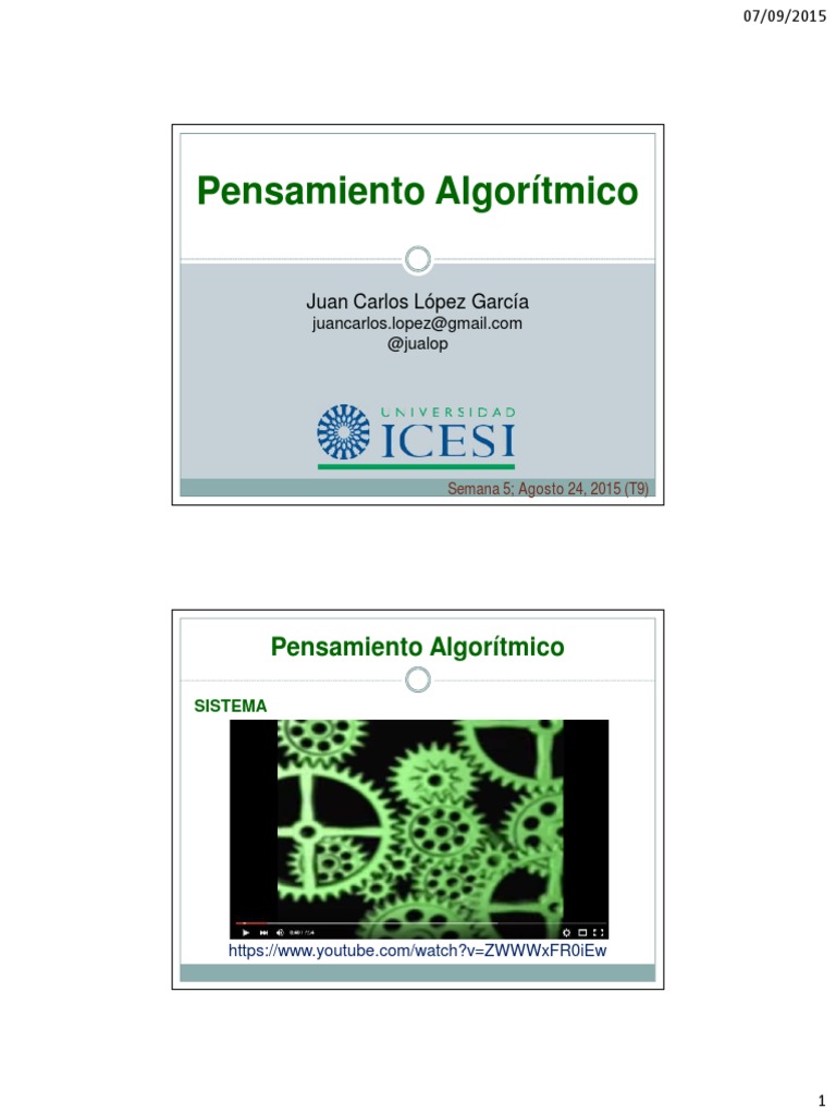 Icesi Pensamiento-Algoritmico 05-07-2 | PDF | Algoritmos | Sistema