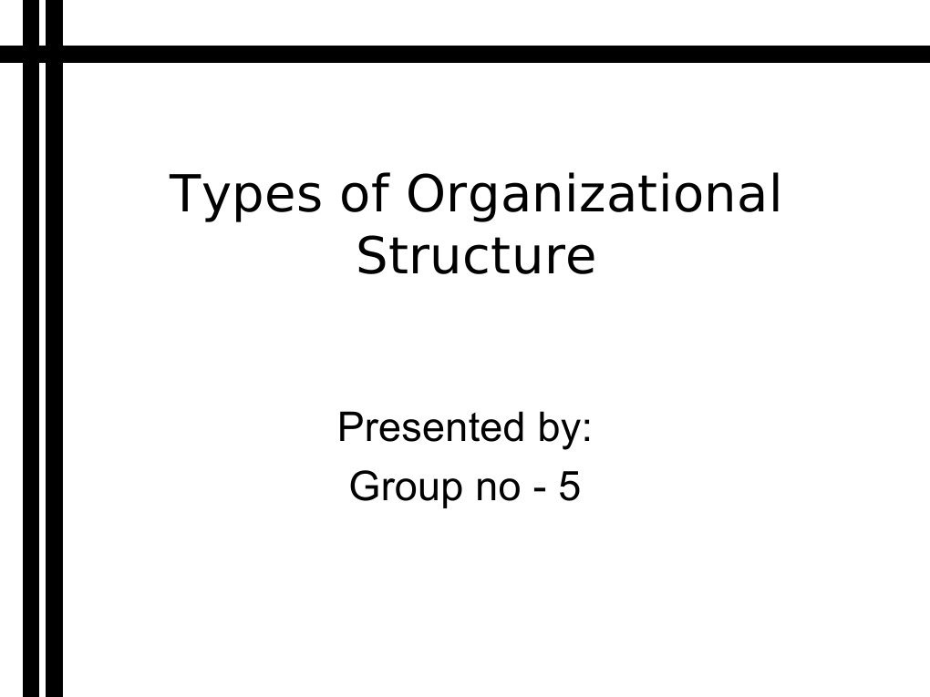 Types of Organizational Structure | PDF | Organizational Structure ...
