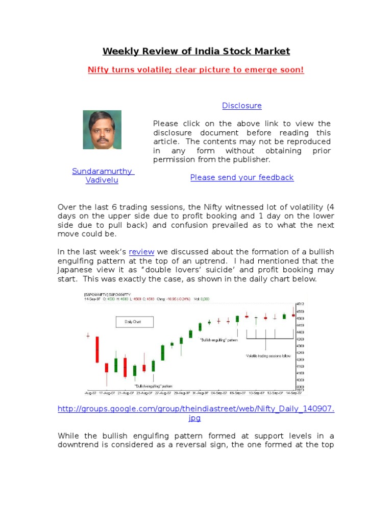Weekly Review of India Stock Market | PDF | Market Trend | Securities ...