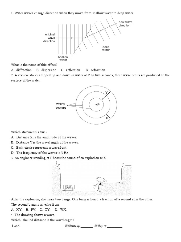Understanding Wave Properties and Behavior Through Multiple Choice ...