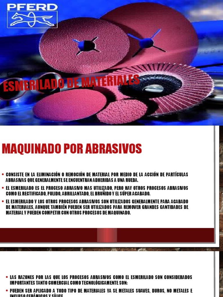 Esmerilado de Materiales | Abrasivos | Fricción