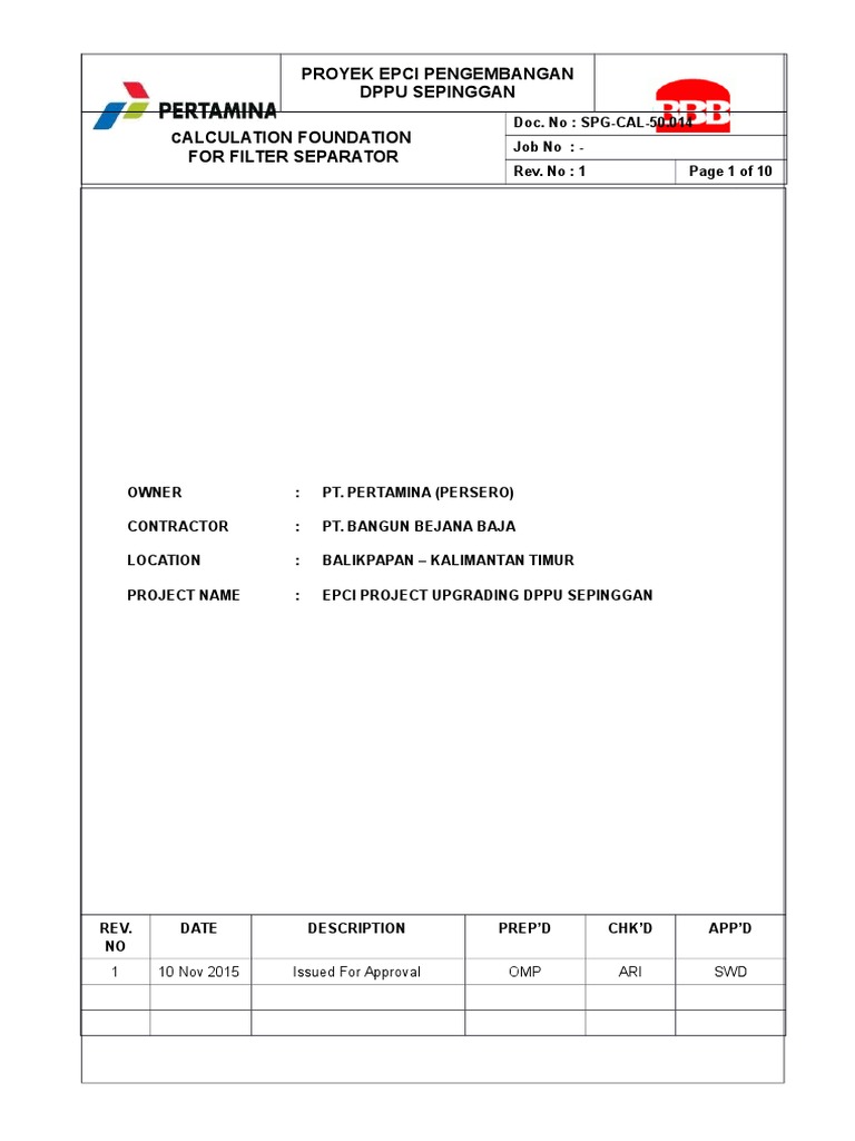 SPG CAL 50 008 A4 Calculation Genset Foundation | PDF | Deep Foundation ...