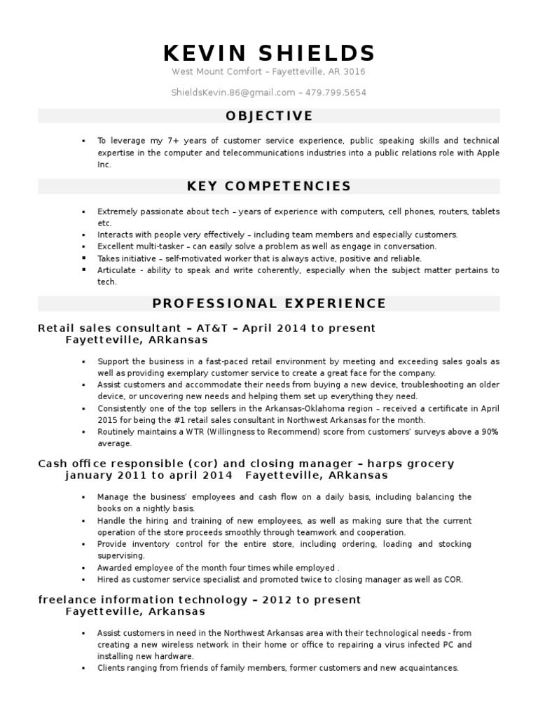 Kevin Resume.docx | Retail | Digital & Social Media