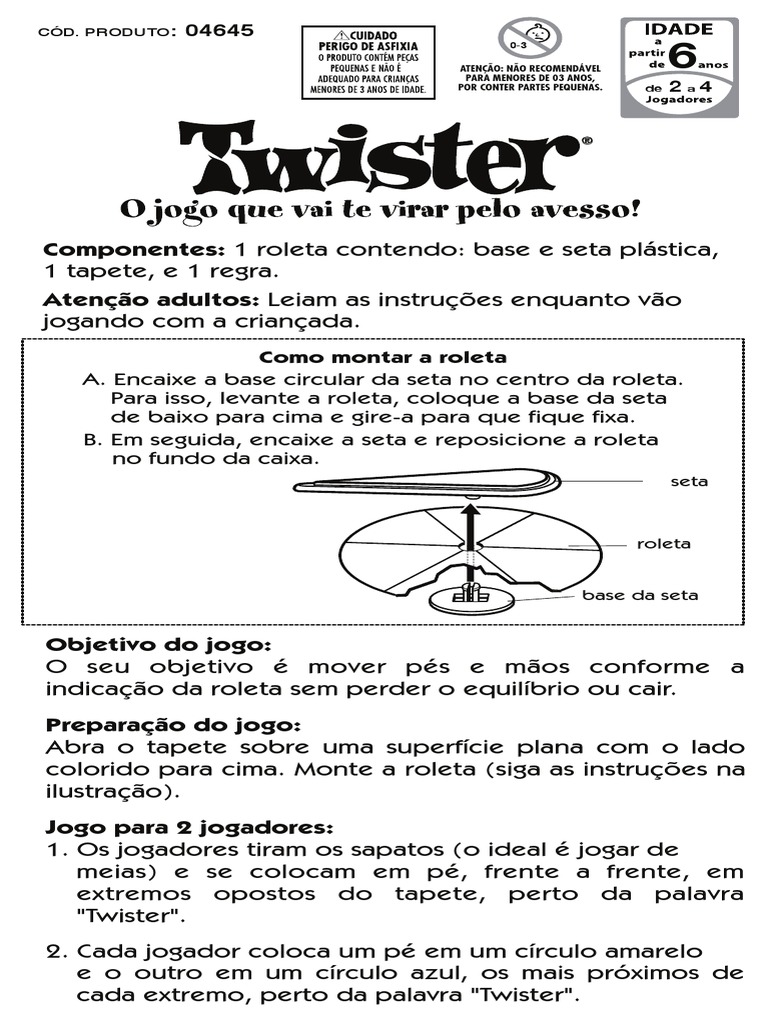 Twister Regras | PDF | Lazer | Esportes
