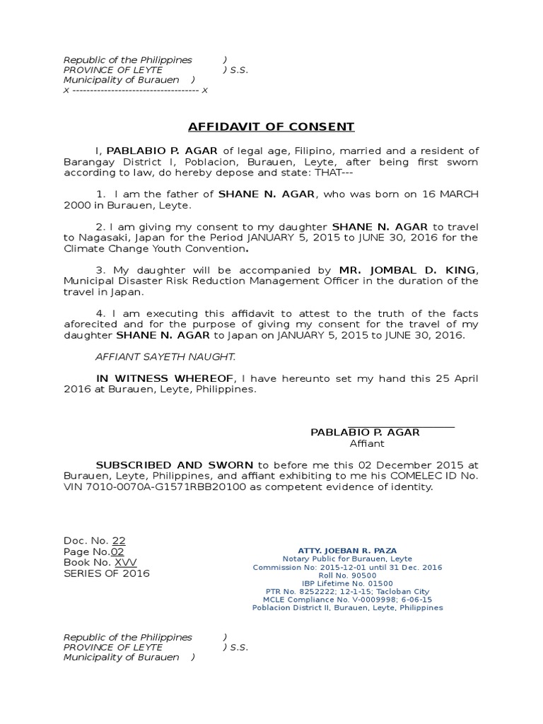 Affidavits of Filipino citizens | PDF | Affidavit | Notary Public