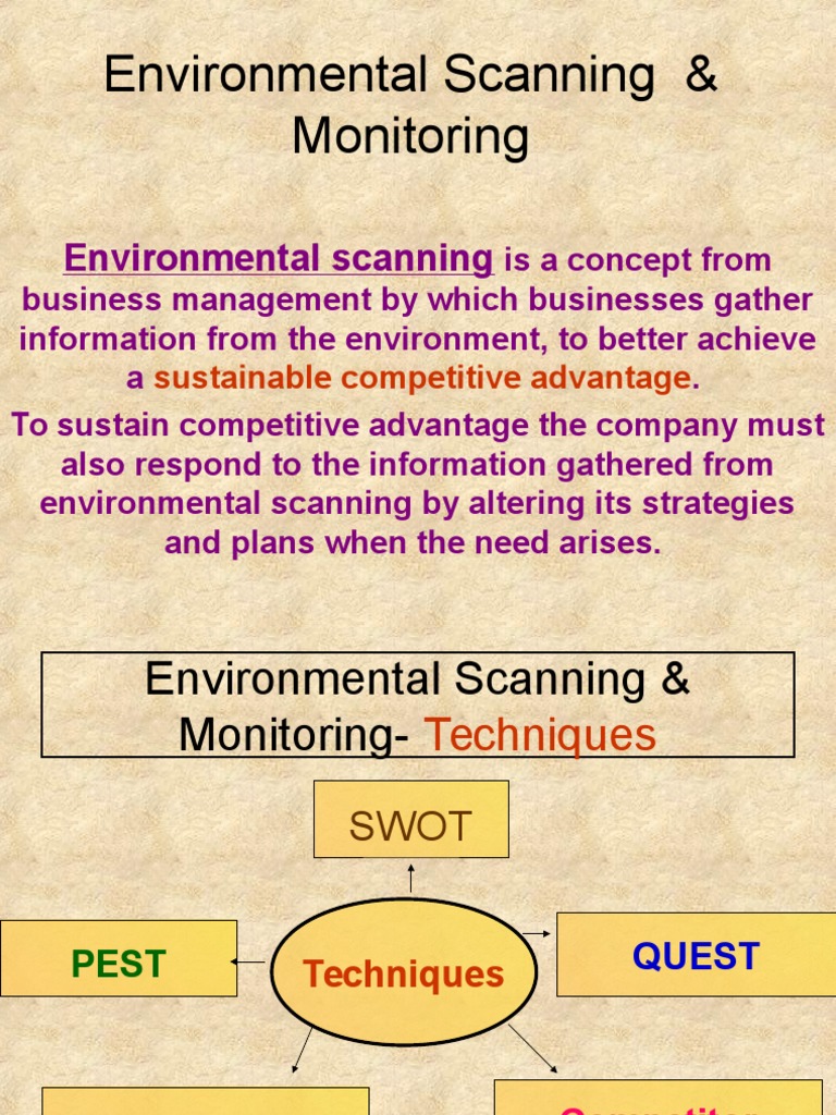 Environmental Scanning and SWOT Analysis | PDF | Swot Analysis ...