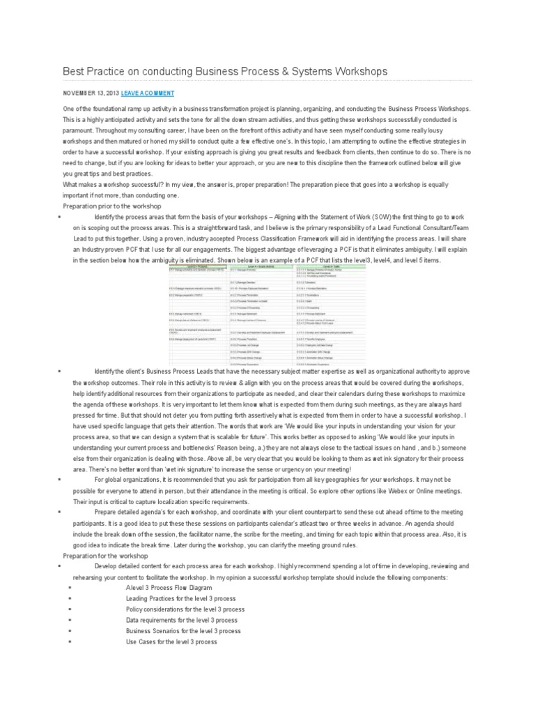 Best Practice On Conducting Business Process | PDF | Business Process ...