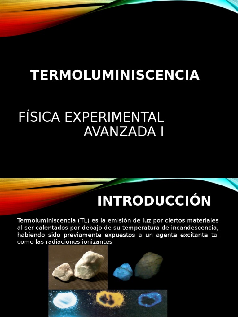 TERMOLUMINISCENCIA | PDF | Estado emocionado | Fluorescencia