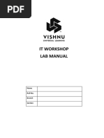 It Workshop Lab Manual It Workshop Lab Manual It Workshop Lab Manual ...