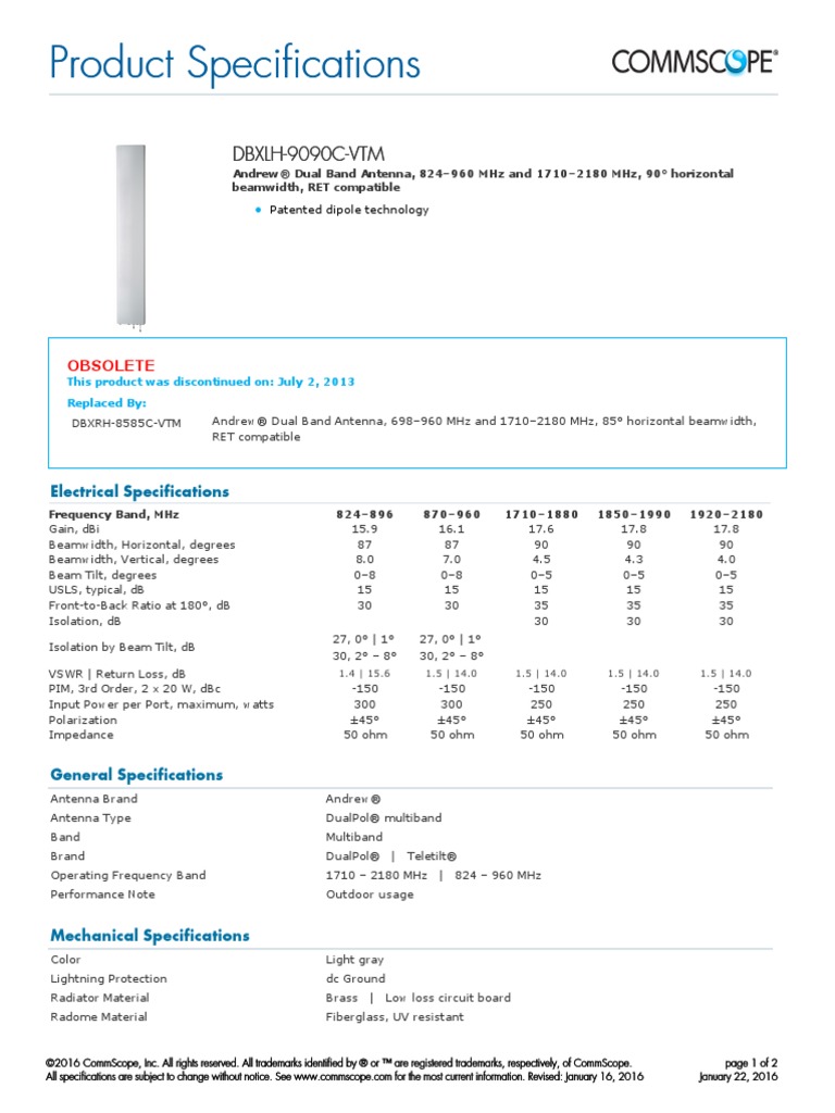 Dbxlh 9090c Vtm.aspx | Antenna (Radio) | Electrical Engineering