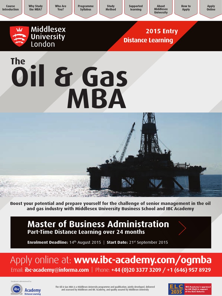 Oil & Gas MBA Prospectus Interactive Website Latest | PDF | Strategic ...