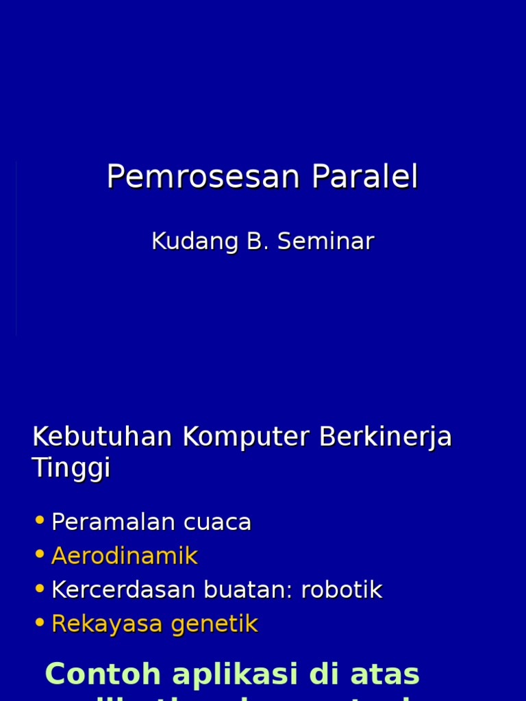 Pemrosesan Parale2l | PDF | Parallel Computing | Thread (Computing)