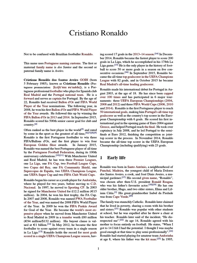 Cristiano Ronaldo | PDF | La Liga | Lionel Messi