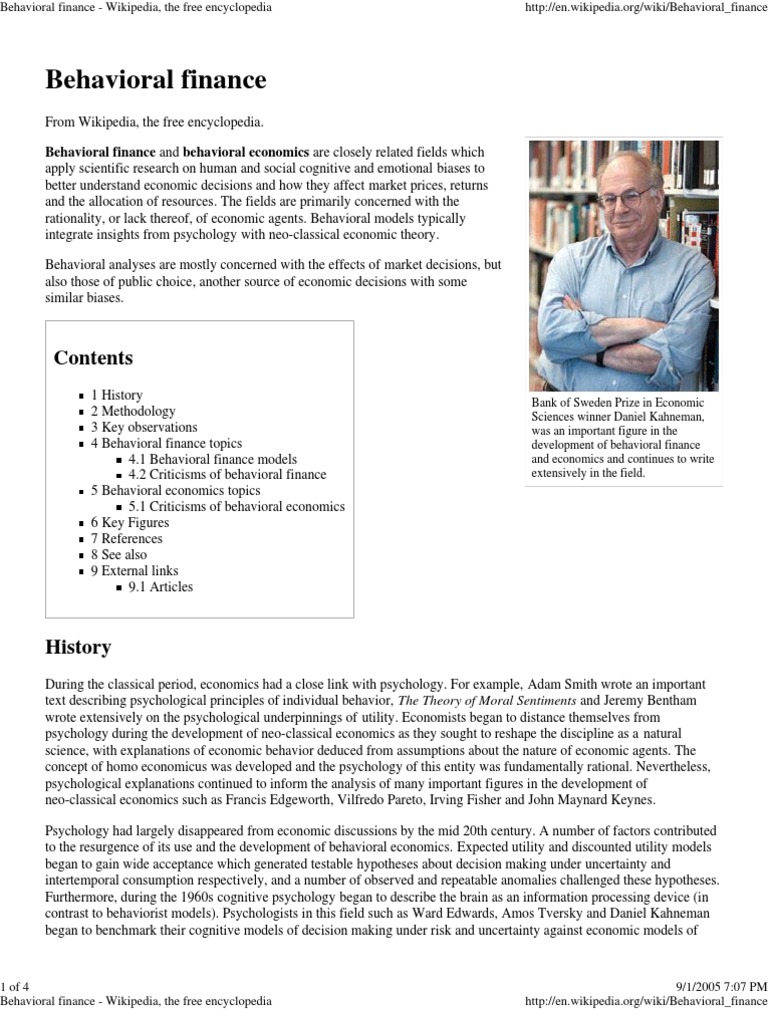 Behavioral Finance | PDF