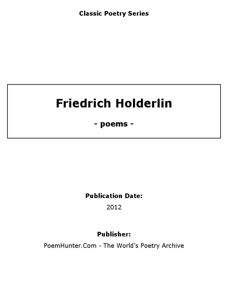 Friedrich Holderlin 2012 4 | PDF | History | Classics