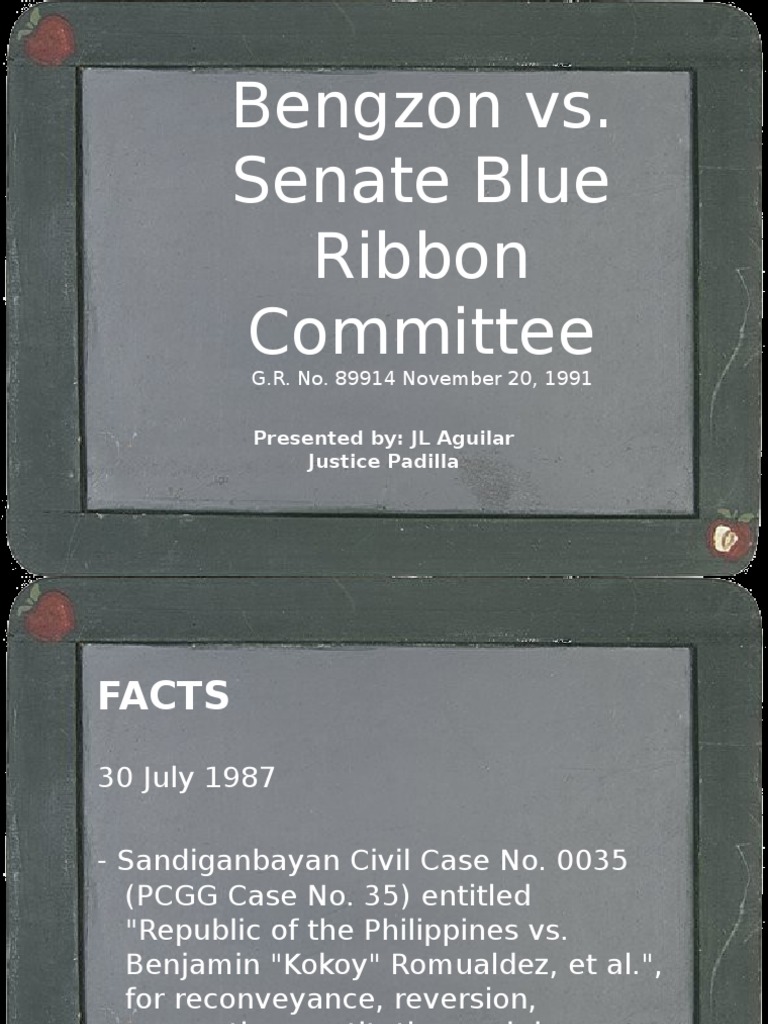 Bengzon Vs Senate Blue Ribbon Committee | PDF | United States Congress ...