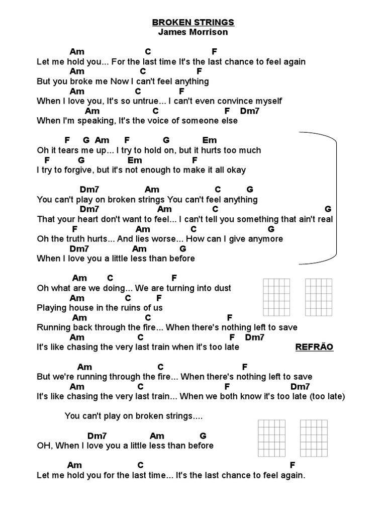 Broken Strings Guitar Chords