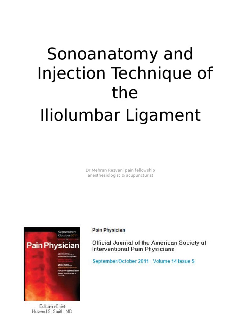 Sonoanatomy and Injection Technique of The Iliolumbar Ligament | PDF ...