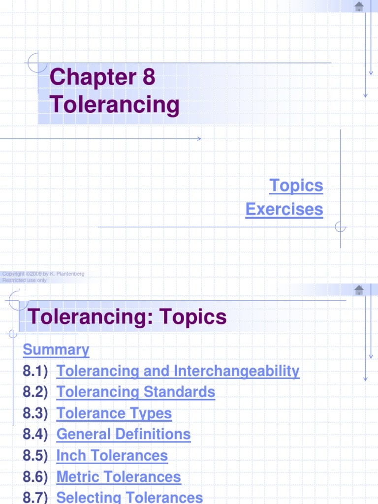 Tolerancing - Chapter 8 | PDF | Engineering Tolerance | Mechanical Engineering
