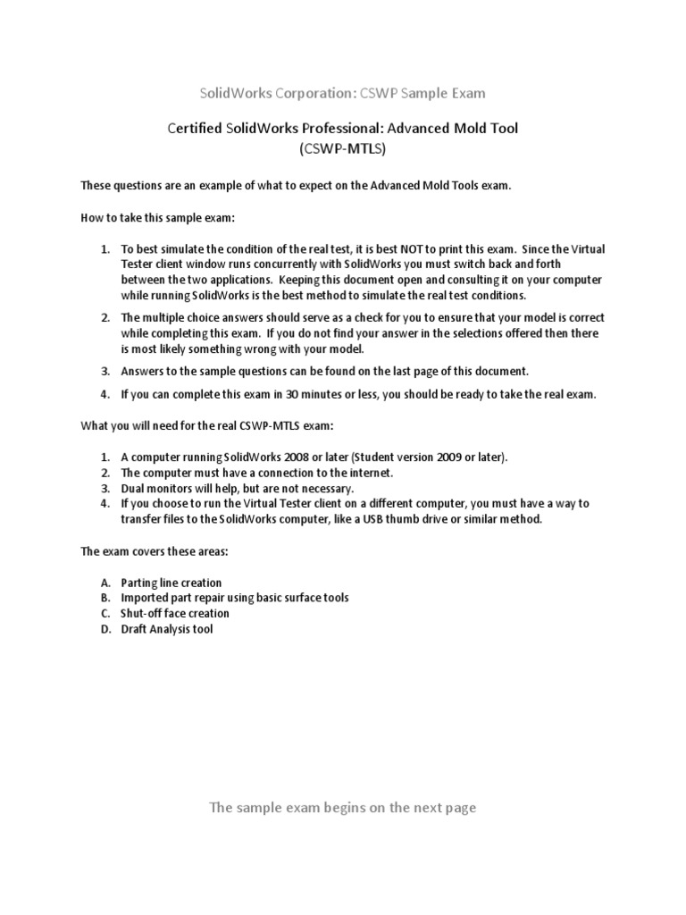 Cswp-mtls Sample Exam | Test (Assessment) | Multiple Choice