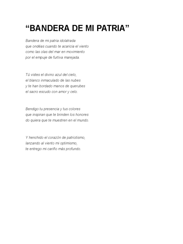 Bandera de Mi Patria | PDF | Arte | Poesía