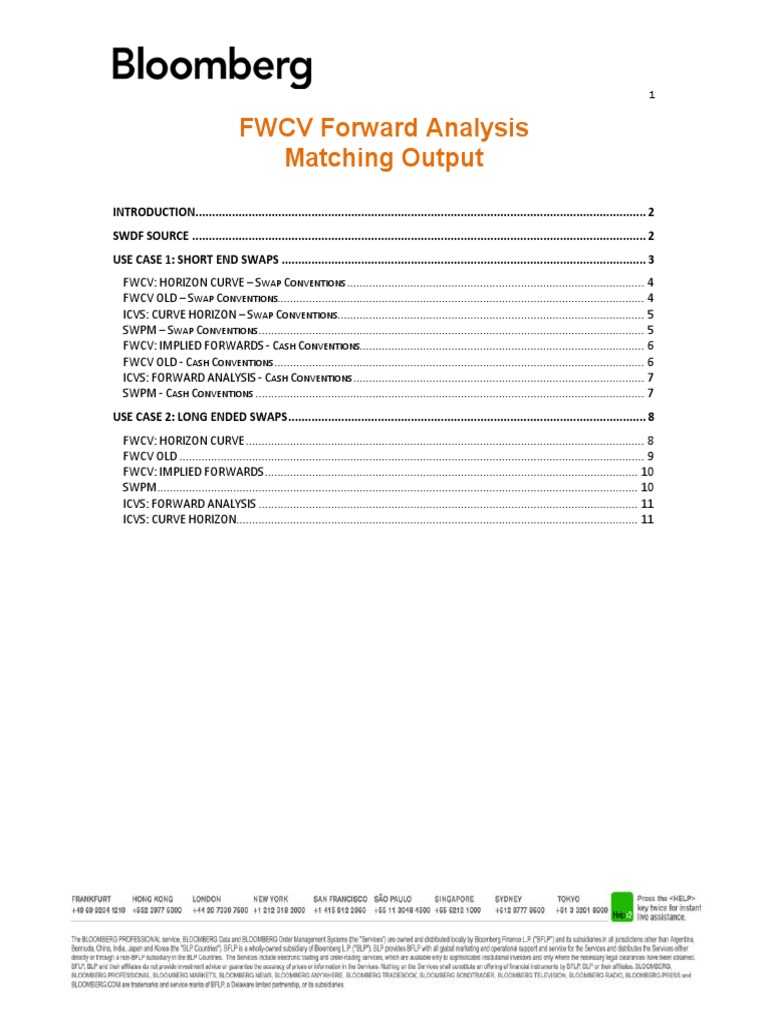 Bloomberg L.P., (2012), FWCV Forward Analysis Matching Output ...