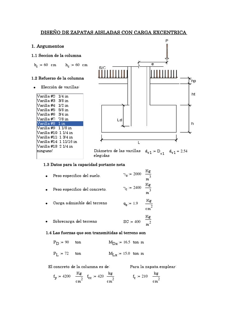 Diseno de Zapatas Aisladas Excentricas | Ingeniería estructural ...
