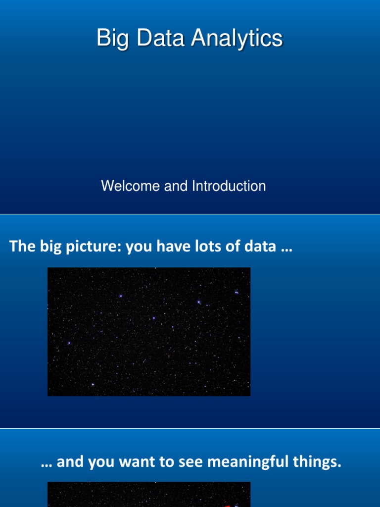 Big Data Analytics: Welcome and Introduction | PDF | Apache Hadoop ...